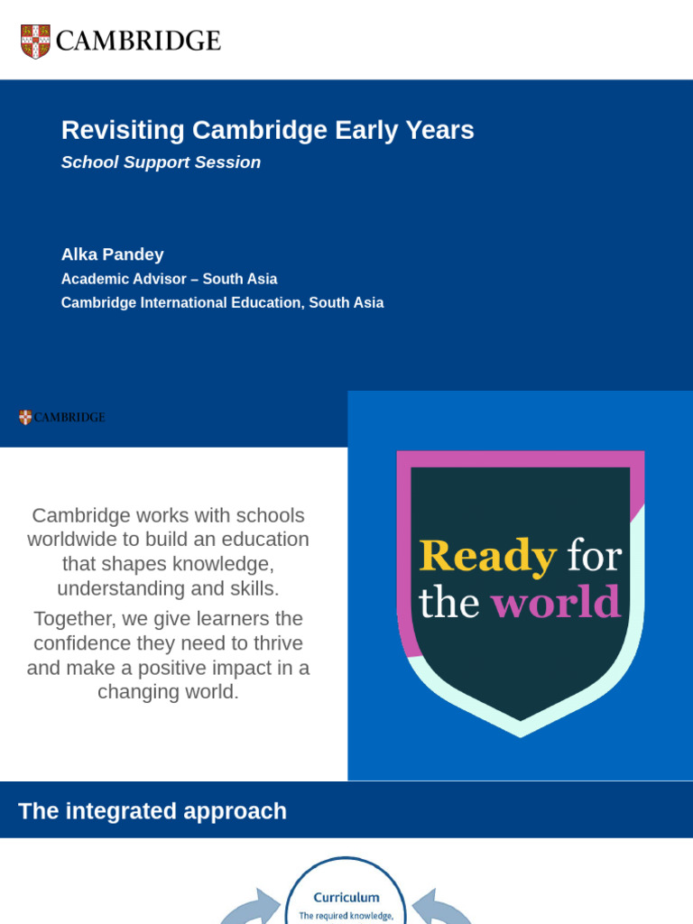 Cambridge Early Years Curriculum Guide | PDF | Learning | Educational ...