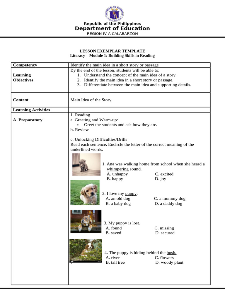 LE - Getting The Main Idea | PDF | Bees | Honey