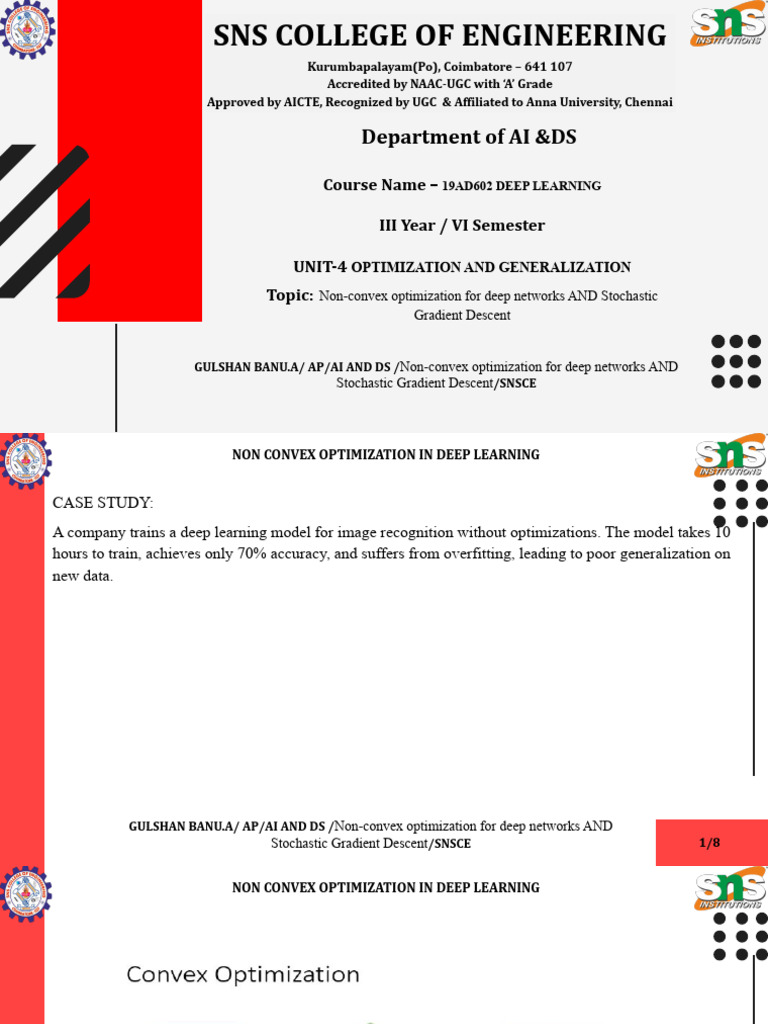 Non-convex Optimization for Deep Networks and Stochastic | PDF | Numerical Analysis | Machine ...