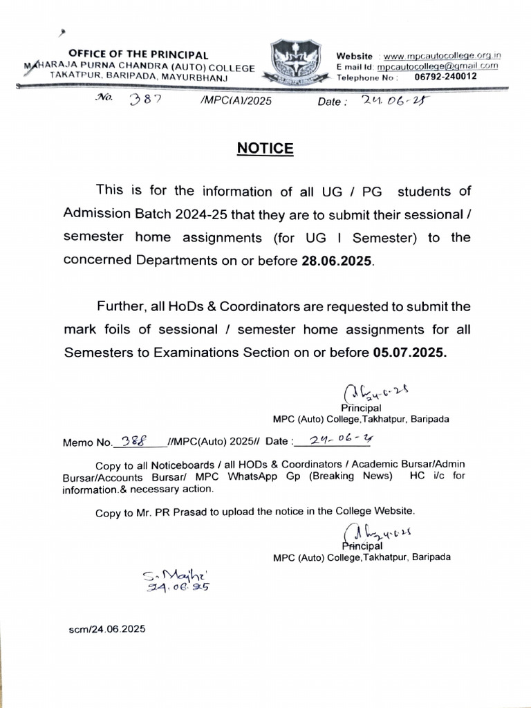 Home Assignment Submission Notice | PDF