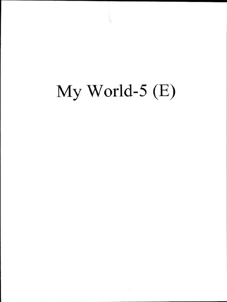 My World 5 (English) | PDF