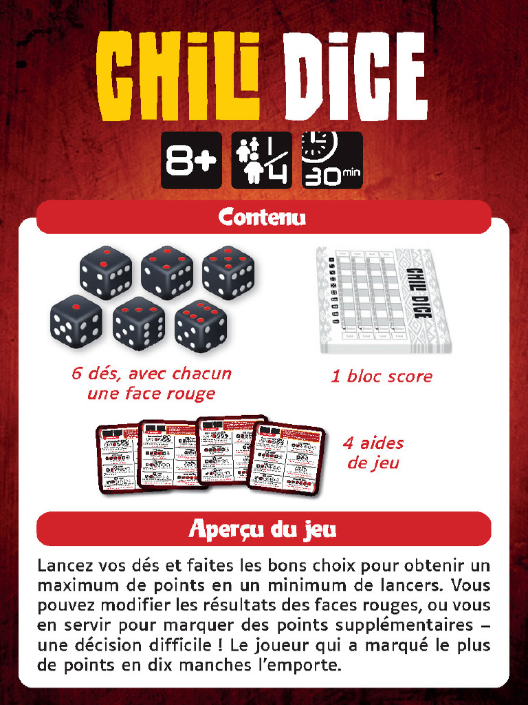 Gigamic Chili-Dice Rules BD | PDF