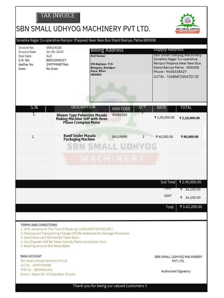 Anil Kumar Bill - PDF - 20250705 - 150825 - 0000 | PDF | Taxation ...