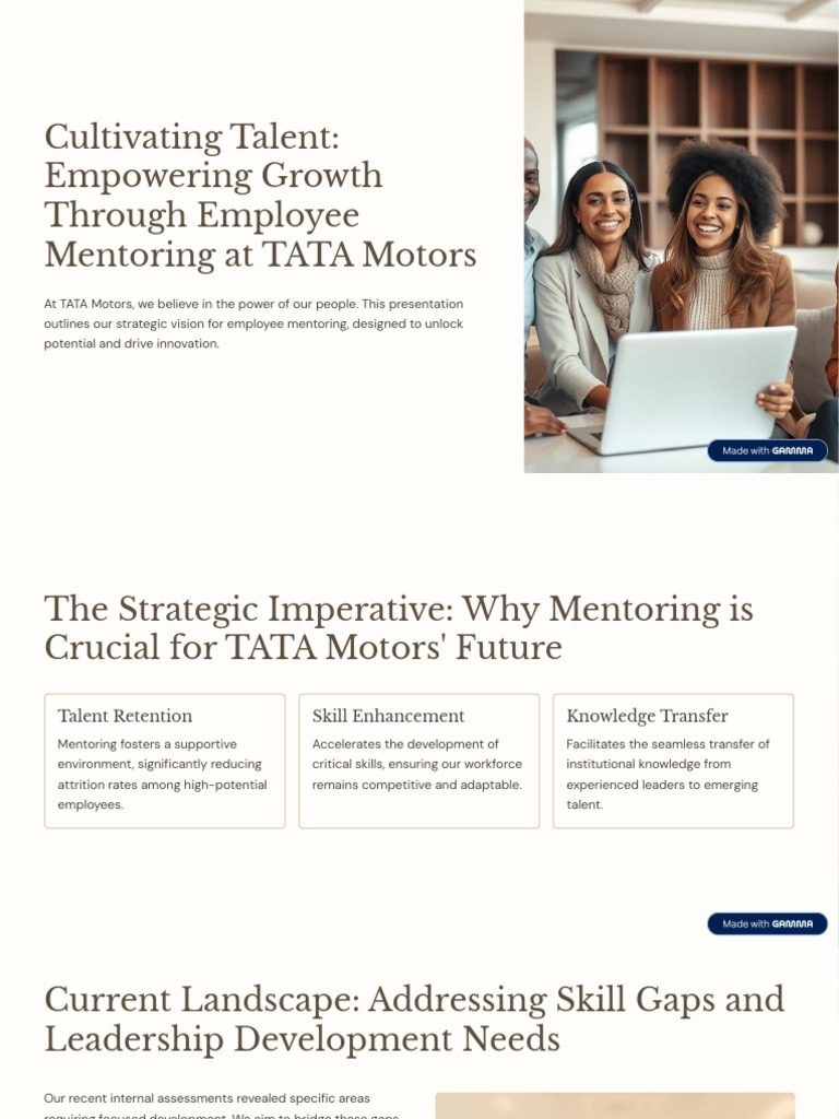 Cultivating Talent Empowering Growth Through Employee Mentoring at TATA Motors | PDF ...