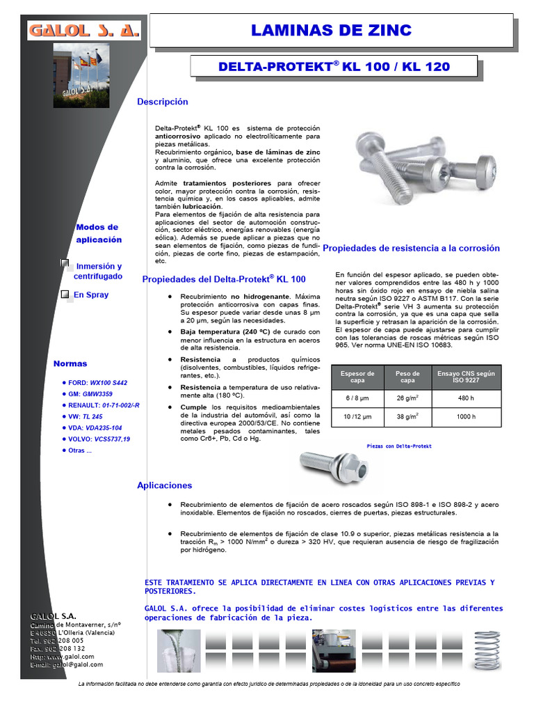 Protección Anticorrosiva Delta-Protekt KL 100 | PDF | Corrosión ...