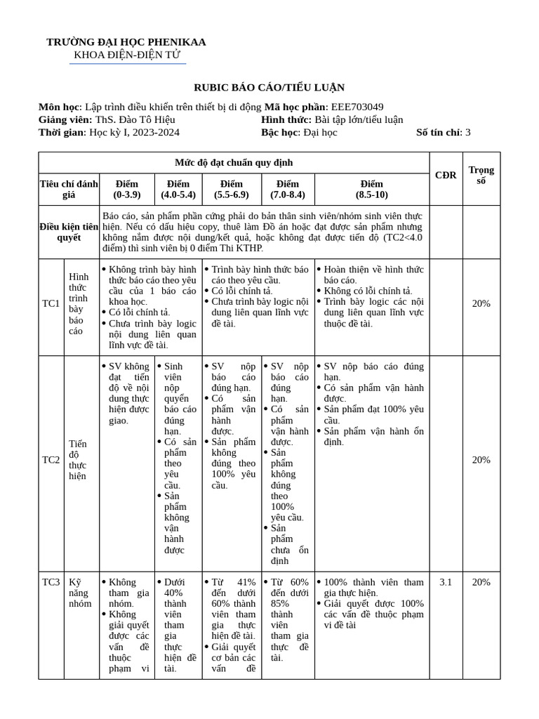 Rubic Cham TBDD | PDF