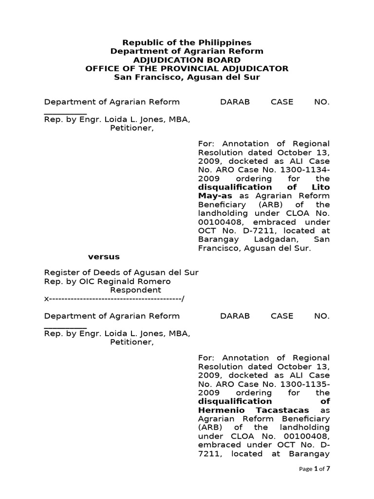 Motion For Issuance of Certificate of Finality and Writ of Execution - Gonzaga | PDF | Common ...