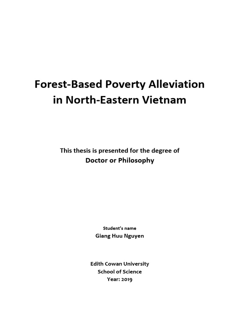 Forest Poverty Alleviation in Vietnam | PDF | Poverty | Poverty ...