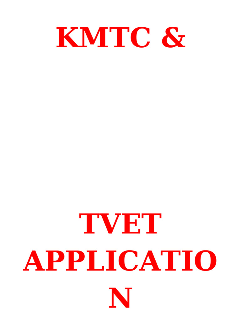 KMTC Applcation | PDF