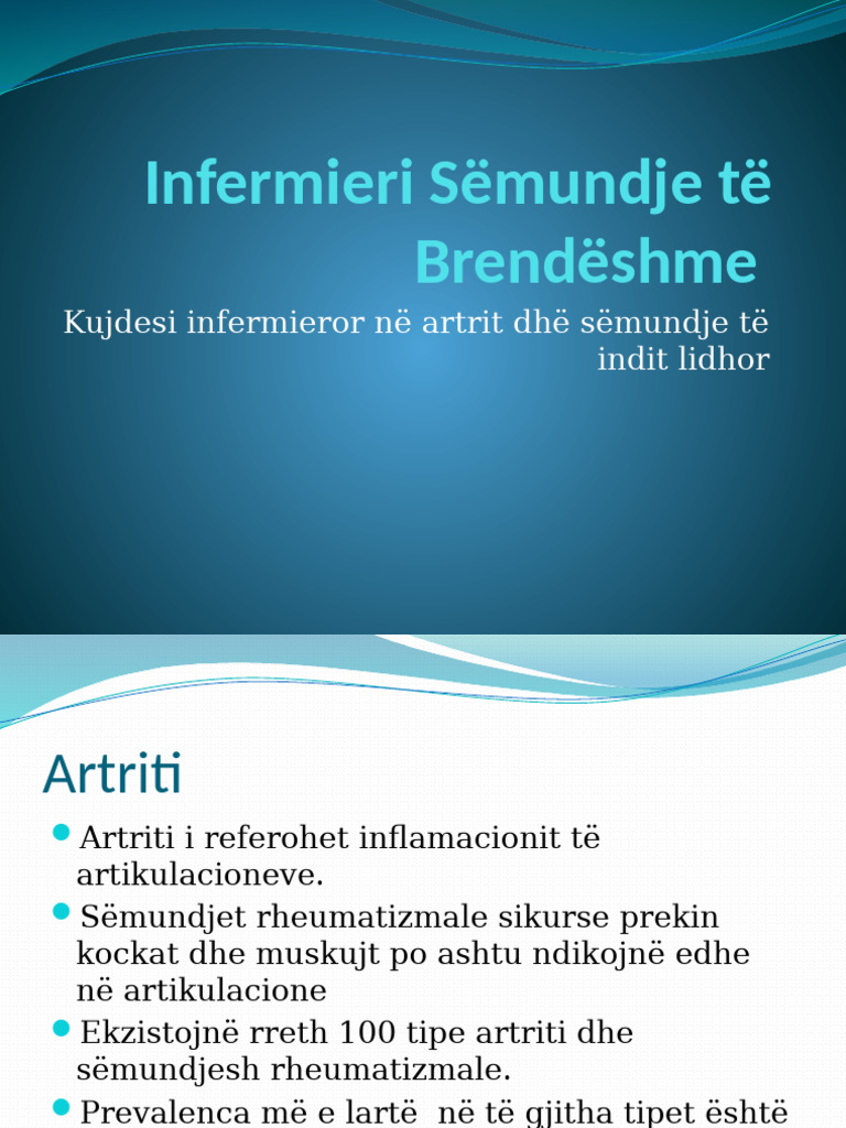 Kujdesi Inf Ne Artrit Dhe Sem Te Indit Lidhor | PDF