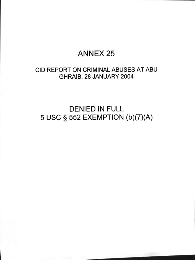 Annex 25 Taguba | PDF