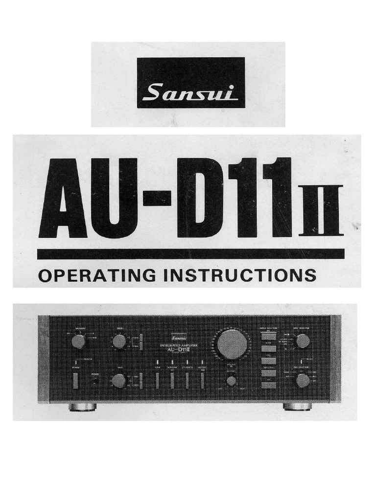 Sansui++AU D11+ II+Audio | PDF