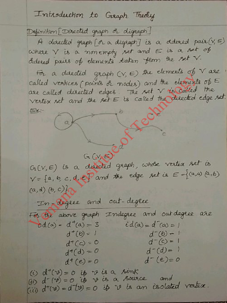 Graph Theory Module 1 | PDF