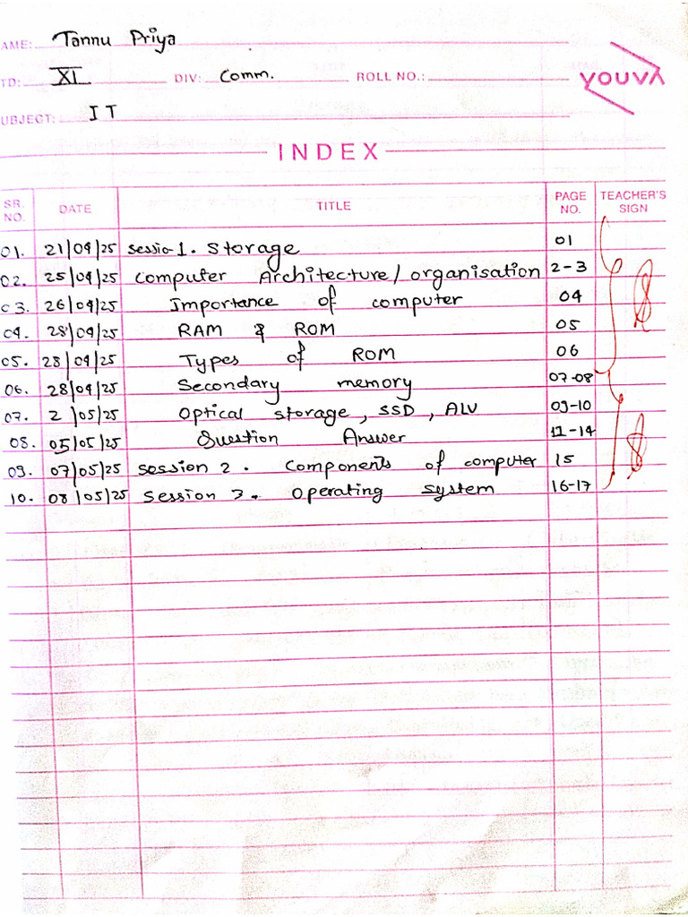 Class Xi It Chapter 1 Notes | PDF