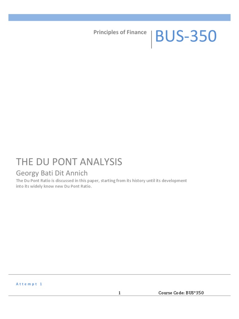 Understanding the Evolution and Application of the DuPont Analysis ...