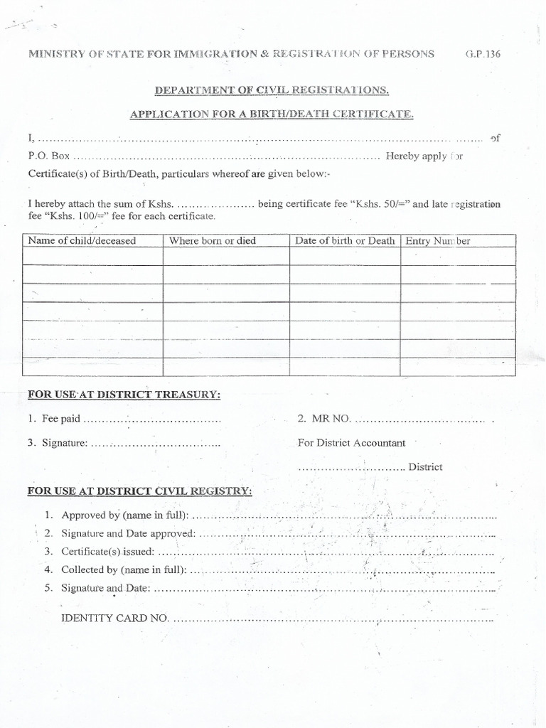Late Birth Regesration Form | PDF