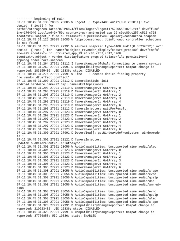 Log Cat 1752205531028 | PDF | Computing | Software