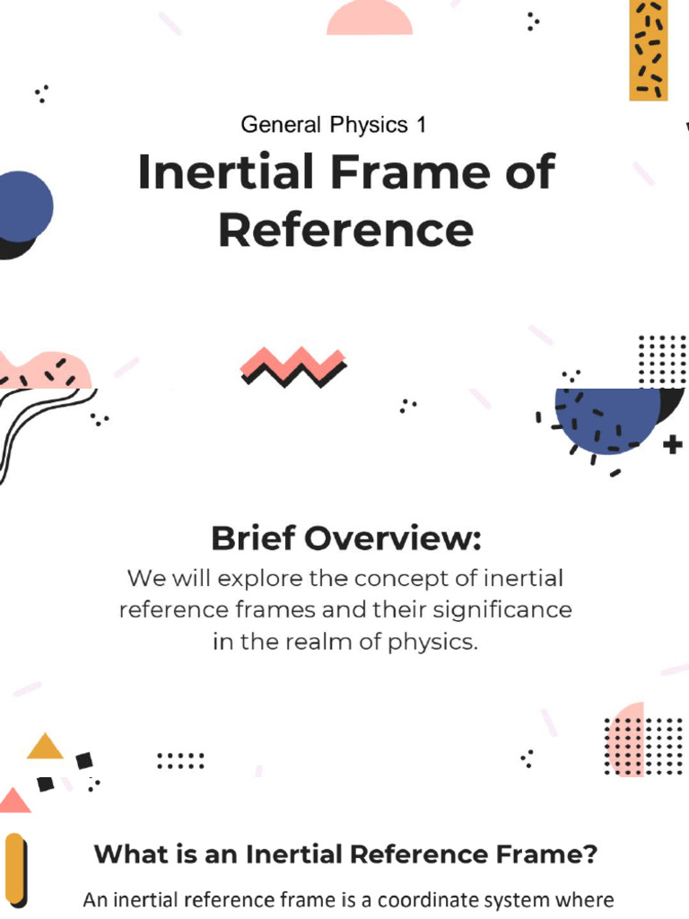 Inertial Frame of Reference | PDF