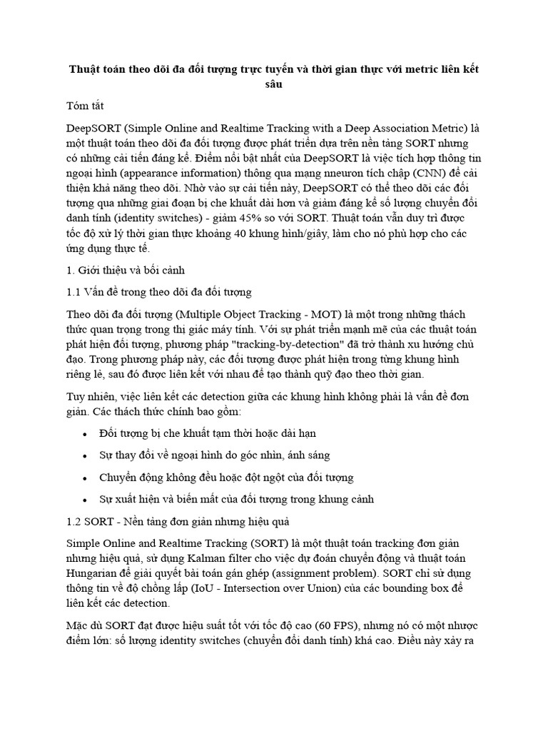 Deep Sort | PDF
