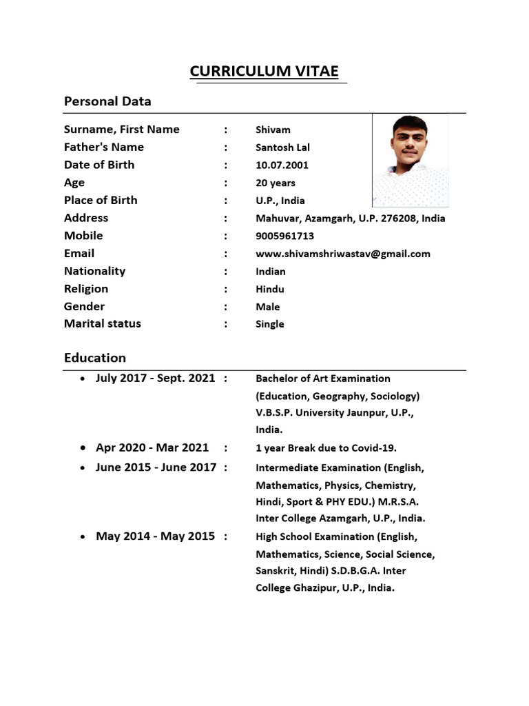 688692a2-D78e-Da - 4140722422 - CV - Shivam Resume File | PDF