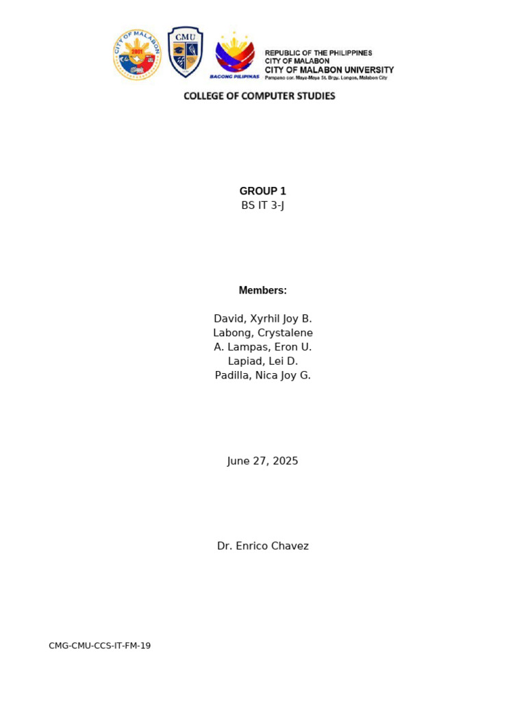 Group 1 Thesis Title Proposal 2 | PDF