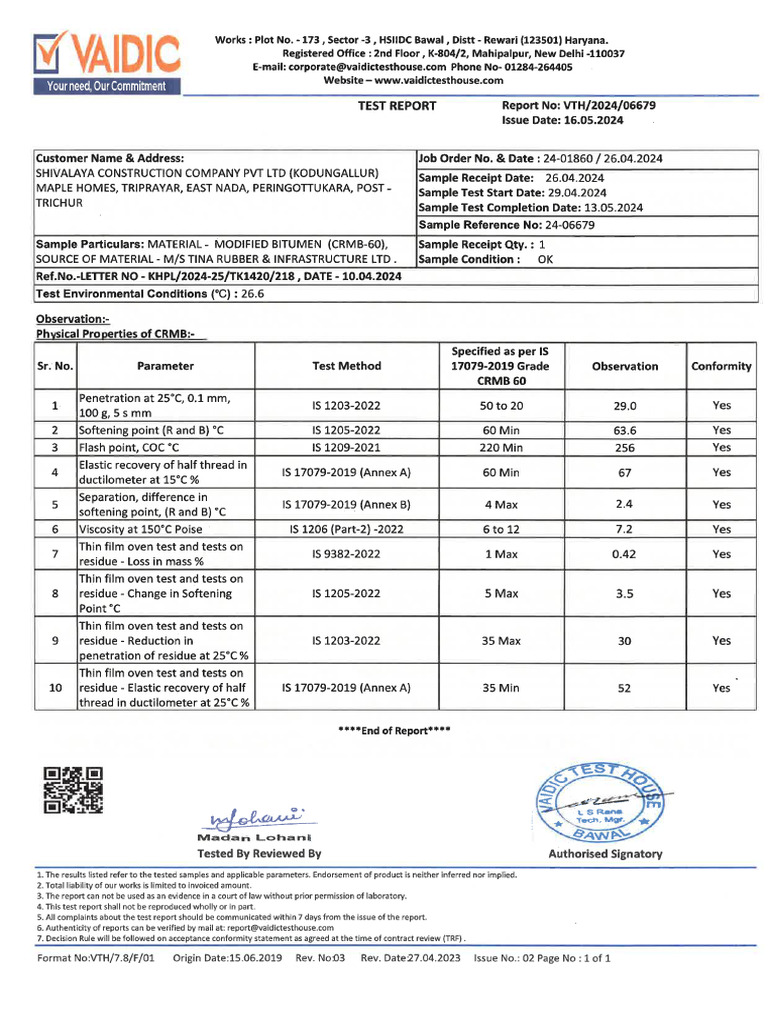 CRMB60 Test Report | PDF
