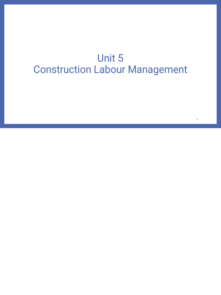 Construction Labour Management | PDF | Incentive | Employment
