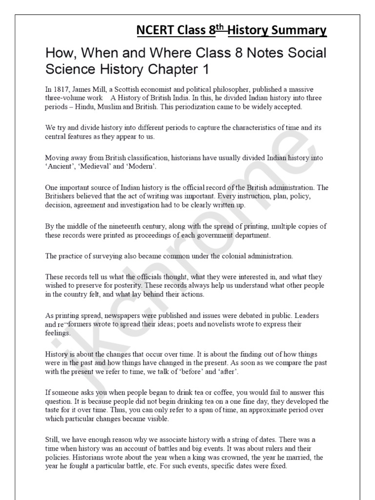 8th History NCERT GIST Jkchrome Com | PDF