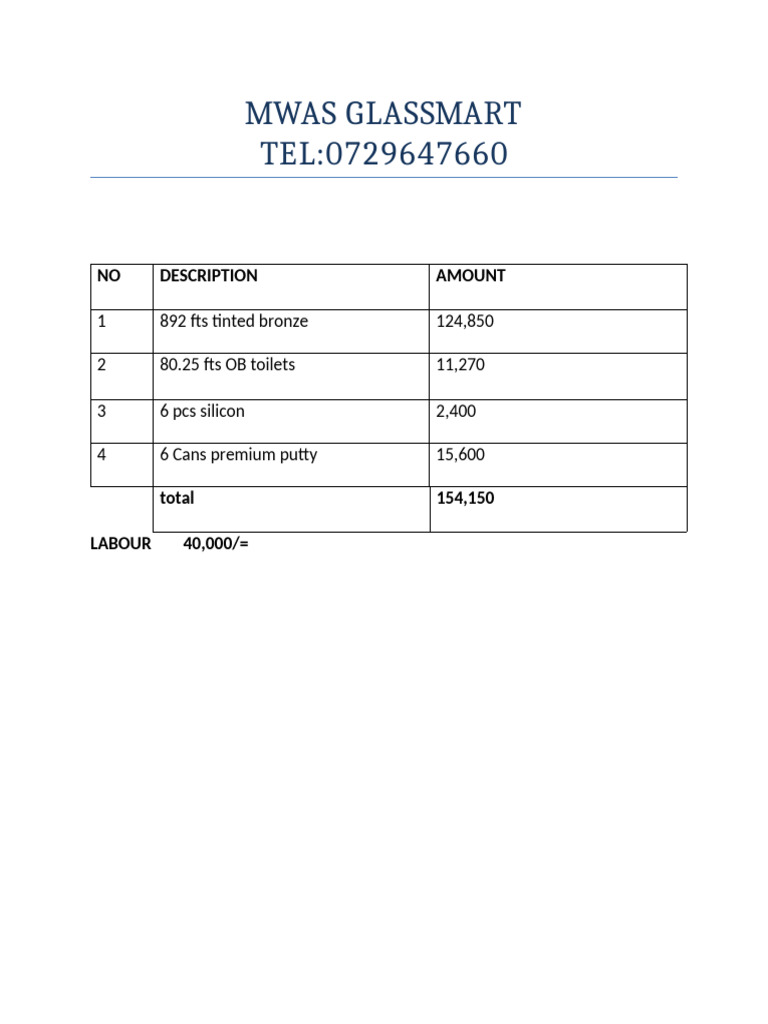 Mwas Glassmart | PDF