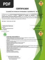 MODELO CERTIFICADO NR-12 | PDF