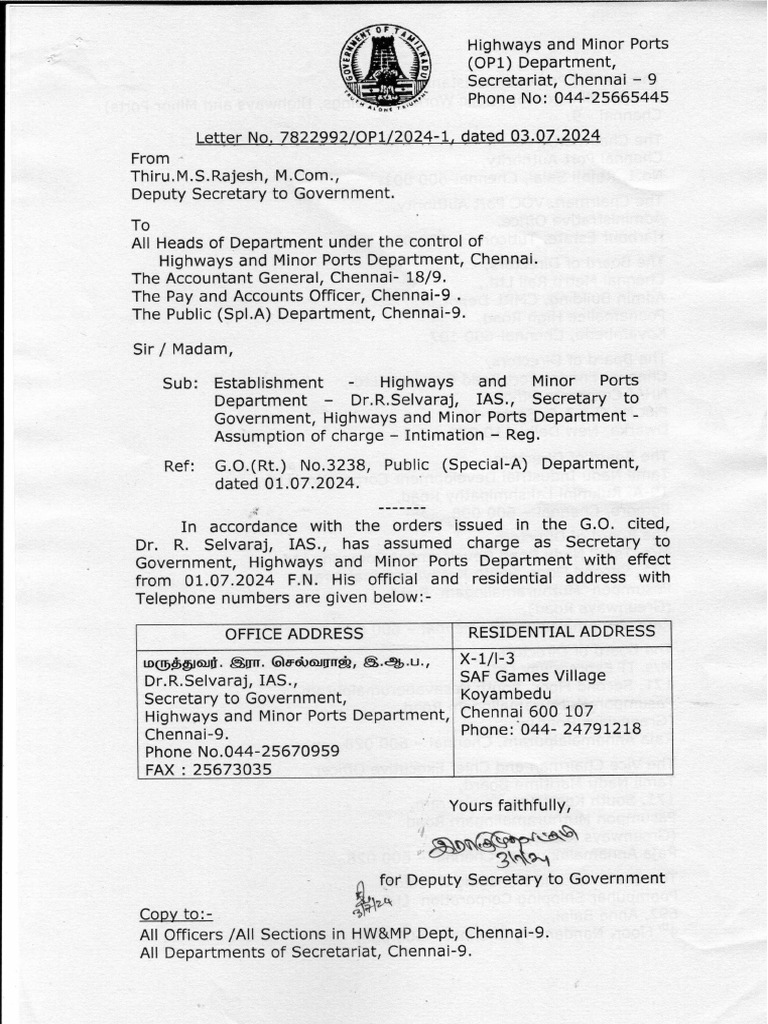 Secy, Assumption Charge | PDF