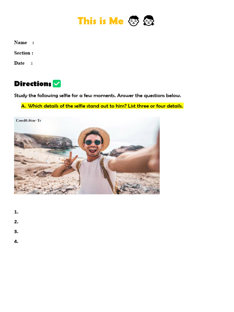 This Is Me (Classwork) | PDF