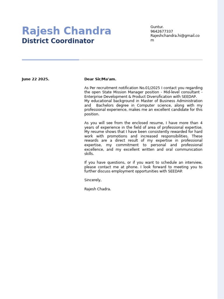 Resume Cover Letter When Referred | PDF