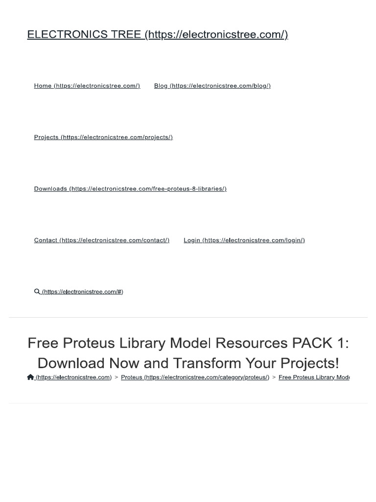Free Proteus Library Model Resources PA.. | PDF