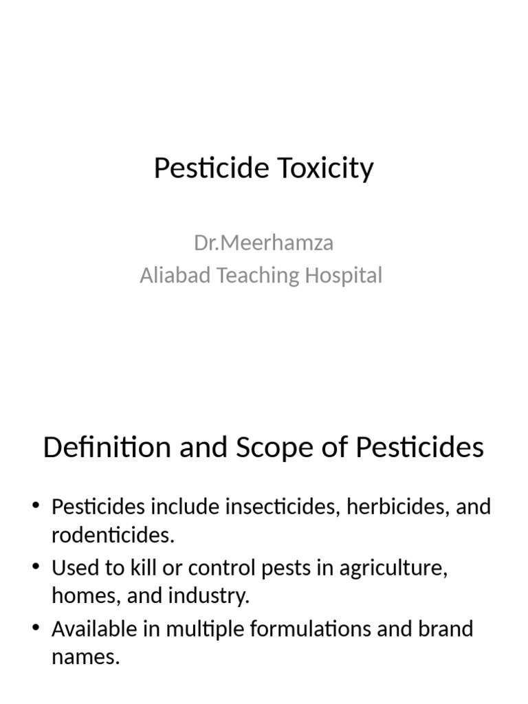 Pesticide Toxicity and Antidote Strategies | PDF | Pesticide | Insecticide