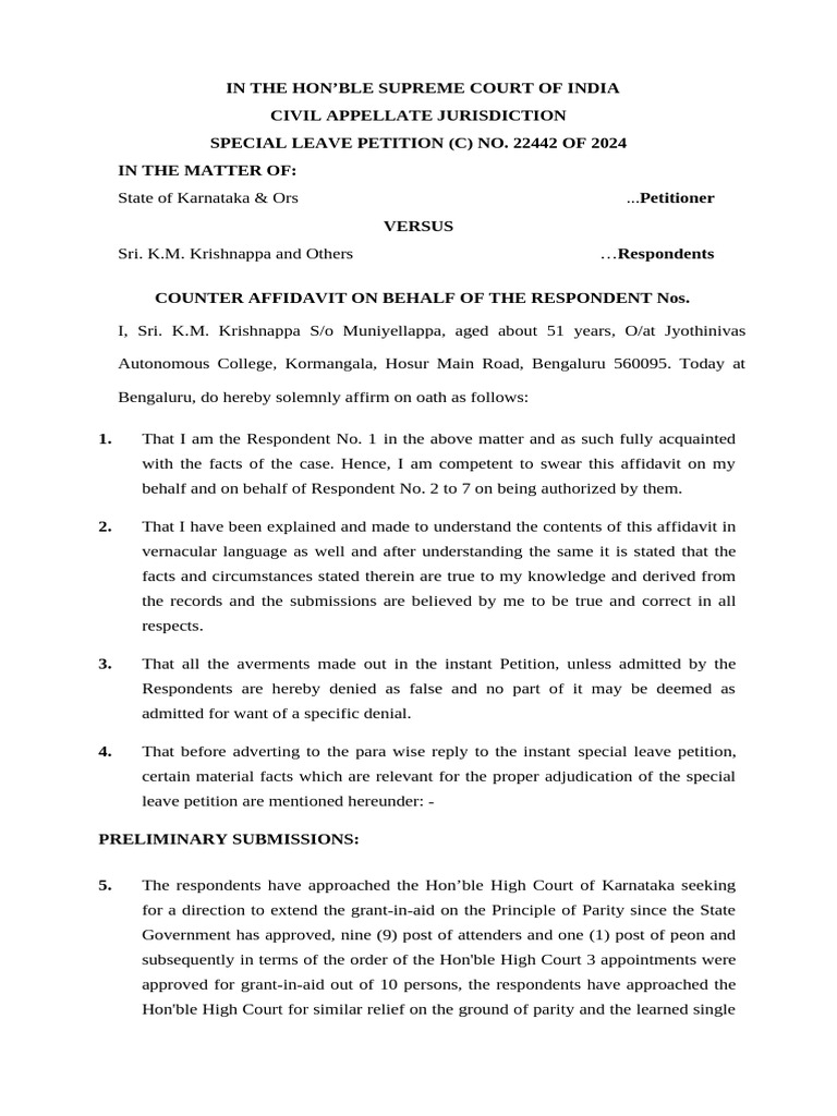 Jayaram Final Supreme Court | PDF | Contempt Of Court | Affidavit