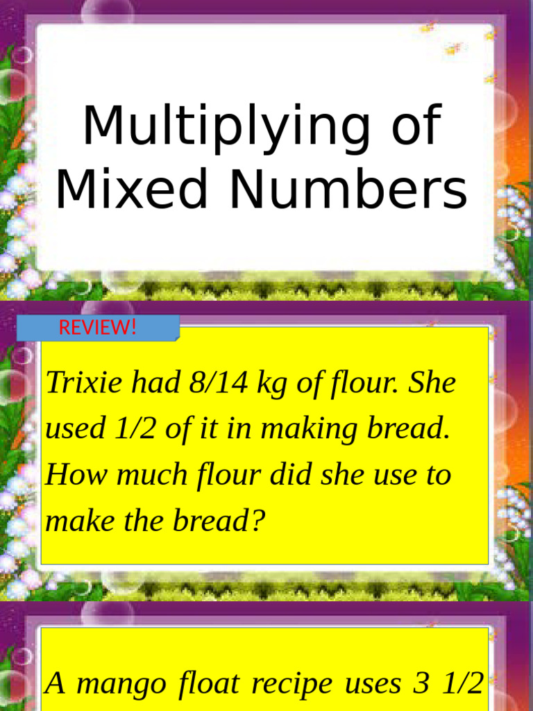 6 Multiplication of Mixed Numbers | PDF