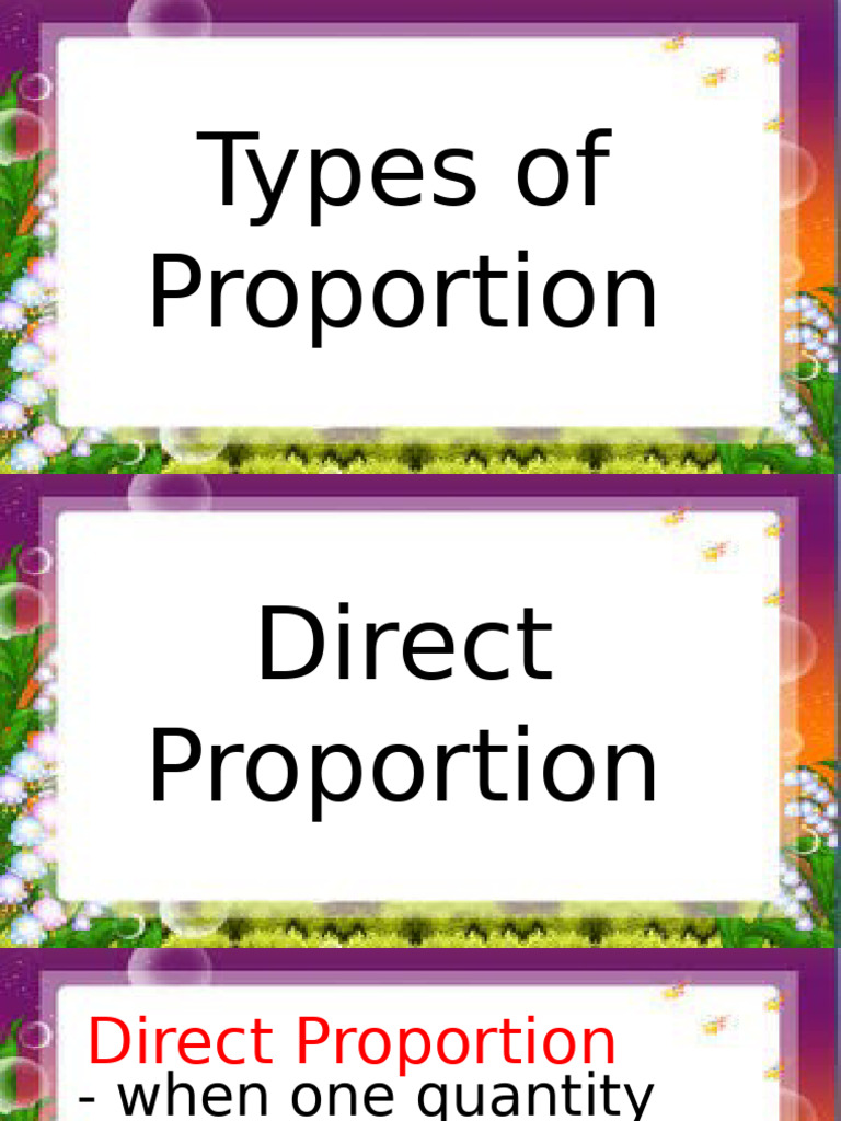 8 Types of Proportion Word Problems | PDF