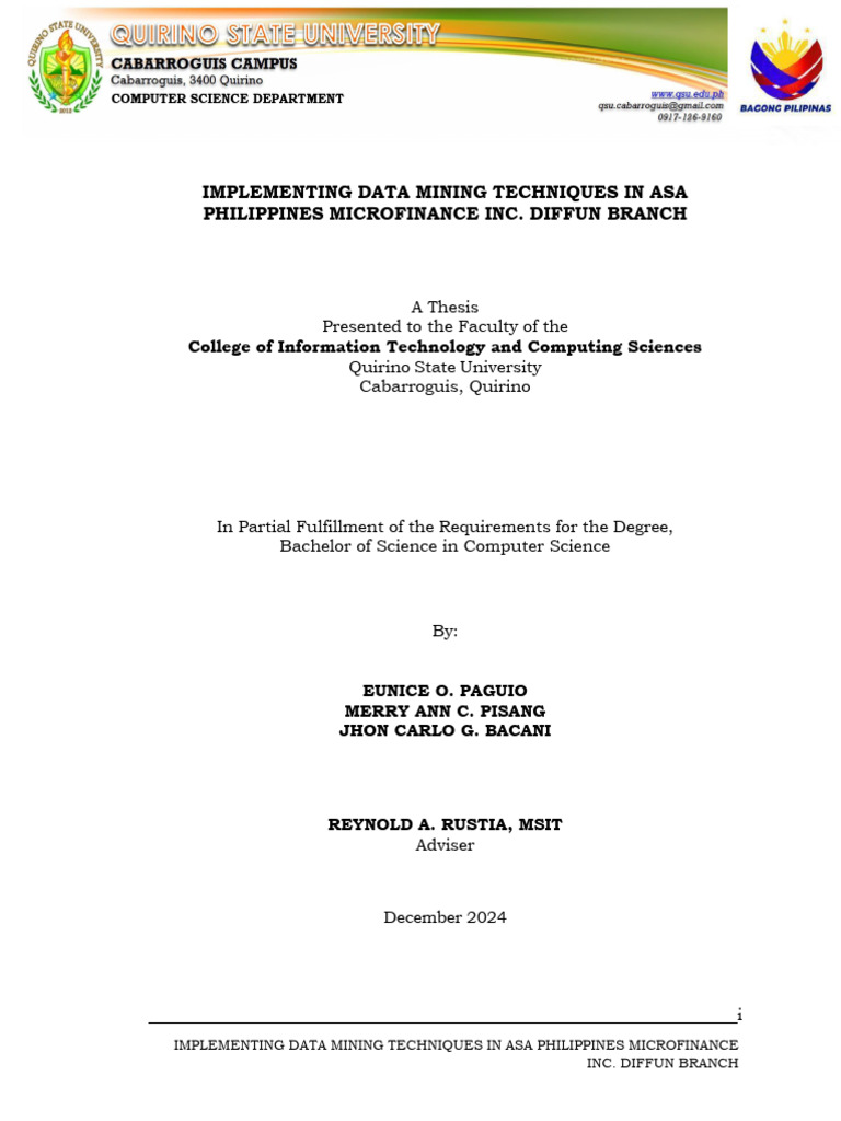 Final Thesis Paper - Asa Philippines | PDF | Machine Learning | Credit ...