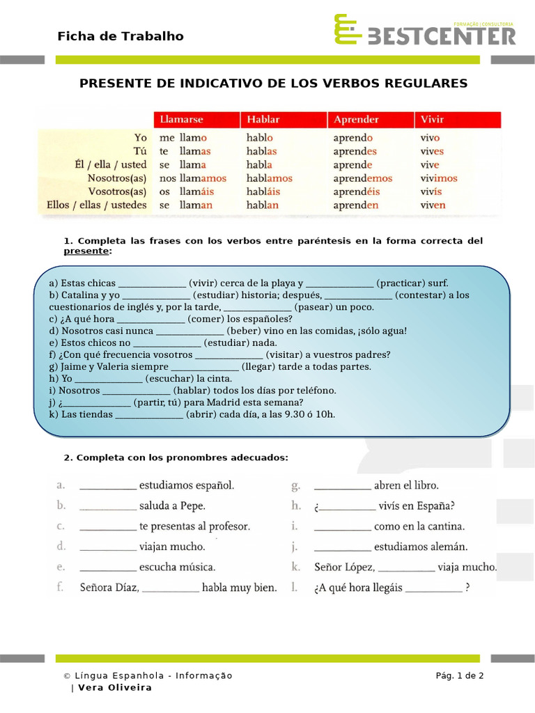 Presente Regulares | PDF