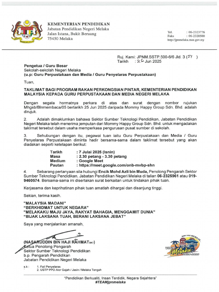 JPNM - Surat Hebahan Mommyhappy | PDF