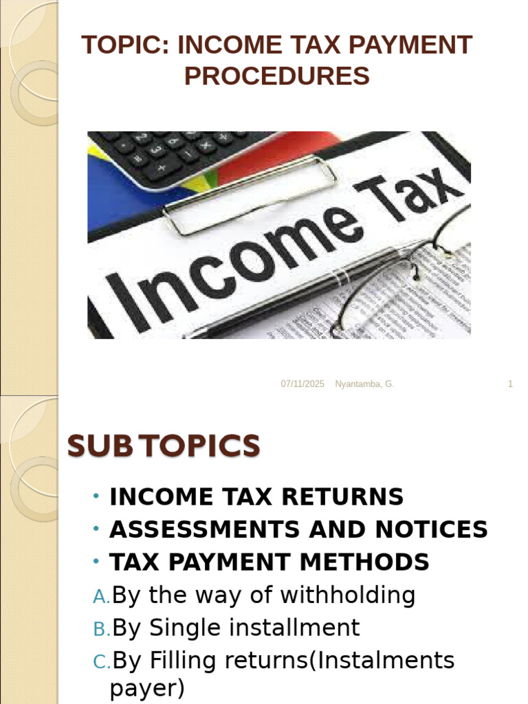 Income Tax Payment Procedures Guide | PDF | Taxes | Money
