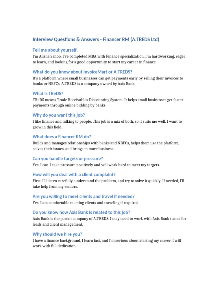 HDFC Bank Assistant Manager Interview Insights | PDF