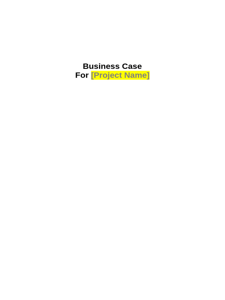 Business Case Template Guide | PDF | Feasibility Study | Risk