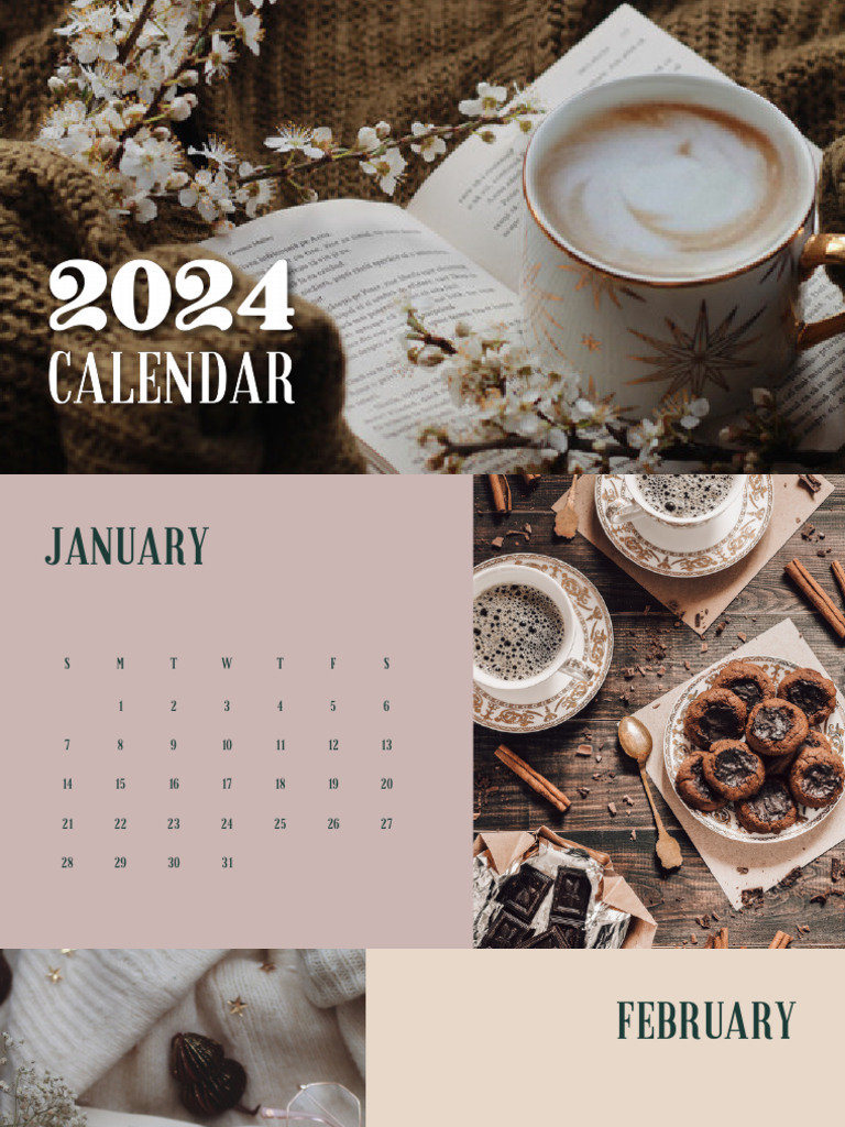 Neutral Earthy Tones Aesthetic Photography 2024 Calendar | PDF