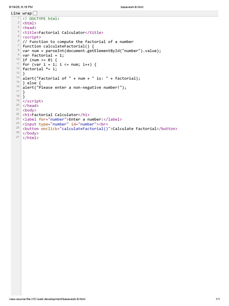 Factorial Calculator Tool | PDF