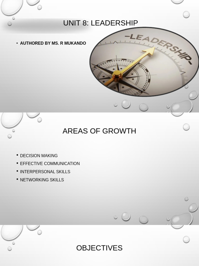 Leadership Skills for Student Success | PDF | Leadership | Change ...