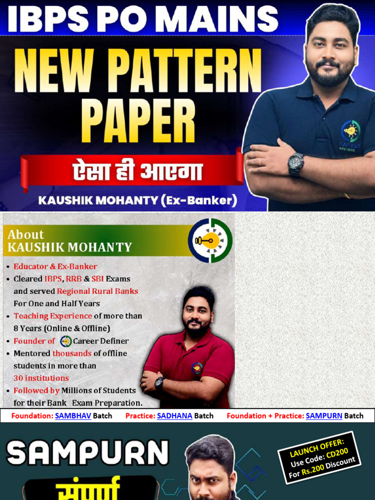 IBPS PO Mains 2025 New Pattern Paper | PDF | Numbers | Mathematics