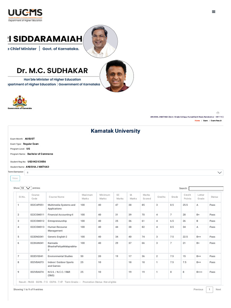 UUCMS - Unified University College Management System | PDF ...