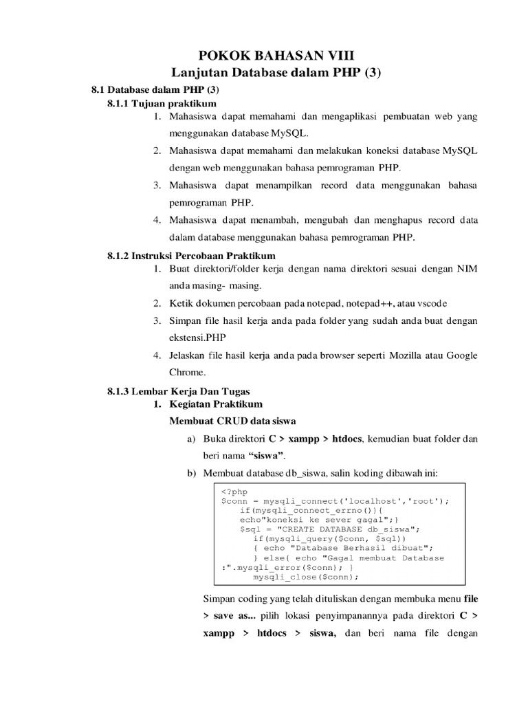 Modul Pemrograman Dasar (PB 8) | PDF